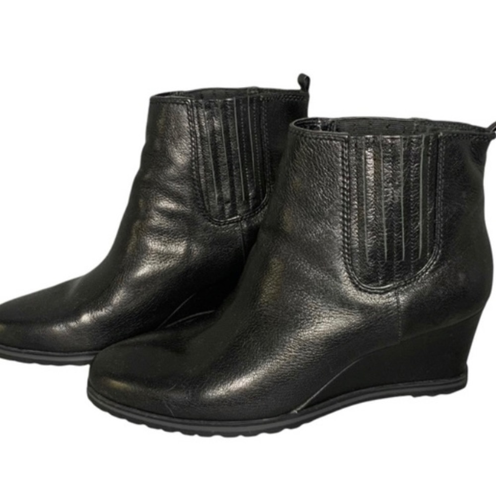 Ellen Tracy Terence Leather Wedge Fall Winter Ankle B… - Gem